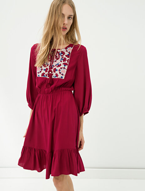 Koton Kadın İşlemeli Elbise