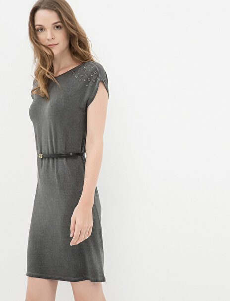 Koton Kadın Zımba Detaylı Elbise