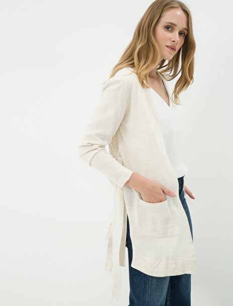 Koton Kadın Cep Detaylı Triko Hırka