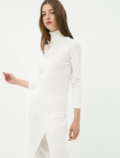 Koton Kadın Boğazlı Triko Kazak