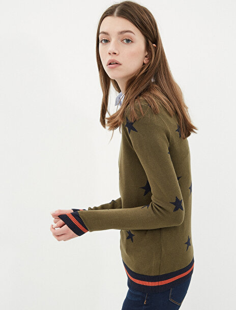 Koton Kadın Desenli Triko Kazak