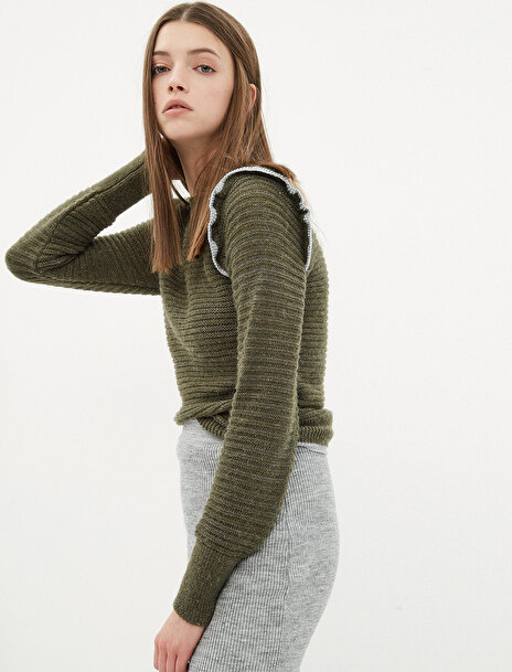 Koton Kadın Omuz Detaylı Triko Kazak