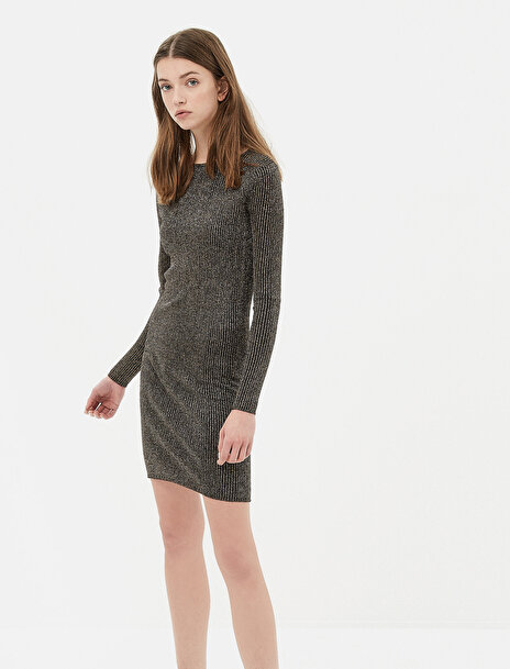 Koton Kadın Bisiklet Yaka Triko Elbise