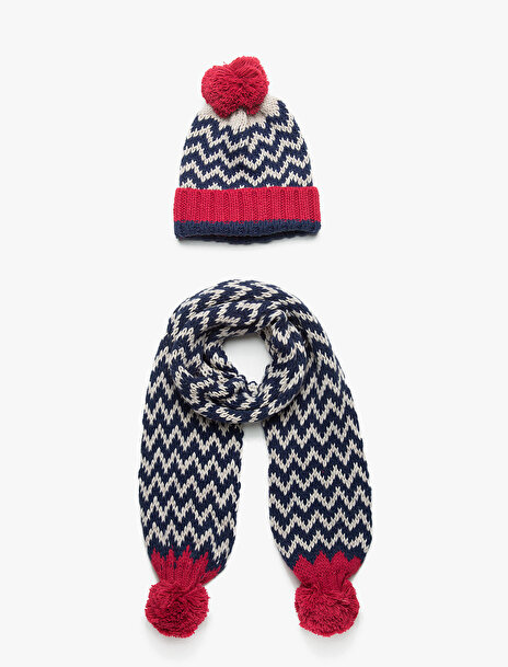 Koton Kadın Desenli Bere Takım