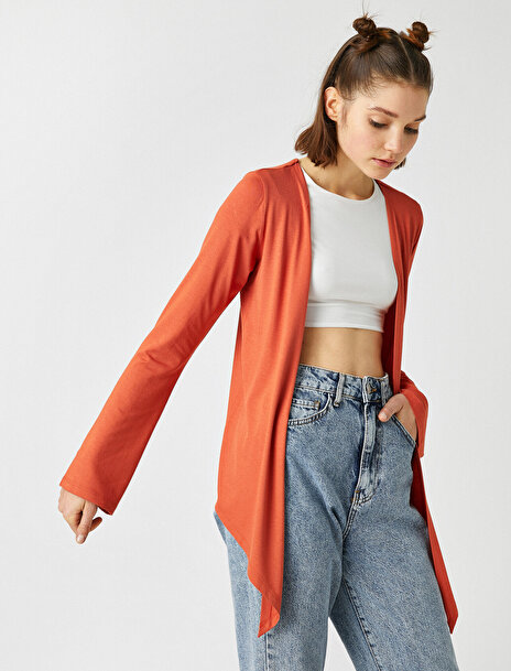 Koton Kadın Uzun Kollu Asimetrik Hırka