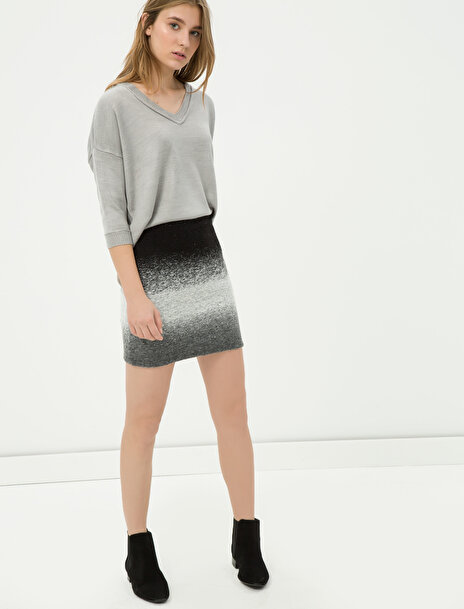 Koton Kadın Renk Bloklu Etek Koton Kadın Renk Bloklu Etek