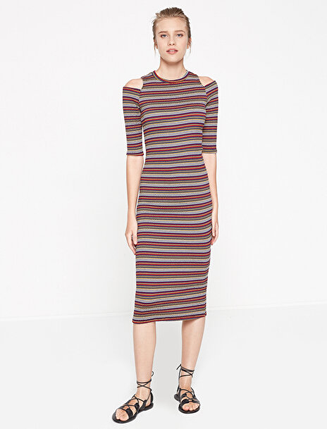 Koton Kadın Omuz Detaylı Elbise