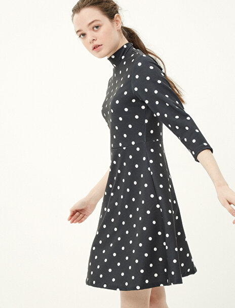Koton Kadın Puantiye Detaylı Elbise