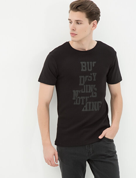 Koton Erkek Yazı Baskılı T-Shirt