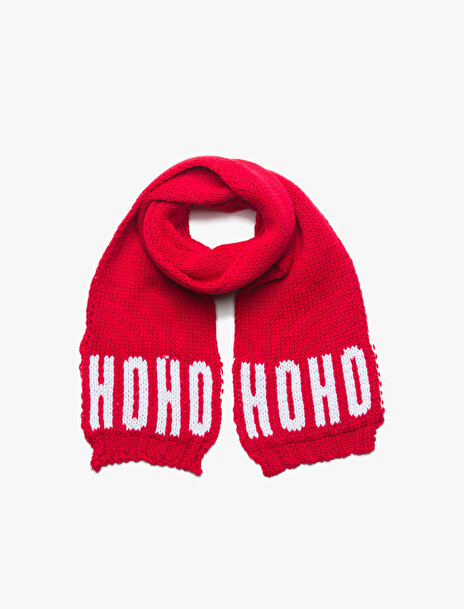 Koton Erkek Çocuk Yazı Desenli Atkı