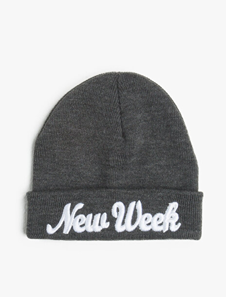 Koton Erkek Çocuk Yazı Baskılı Bere