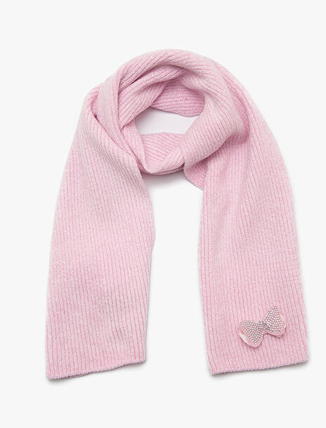 Koton Kız Çocuk Fiyonk Detaylı Atkı