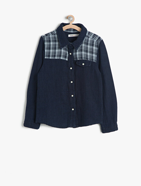 Koton Erkek Çocuk Desenli Jean Gömlek