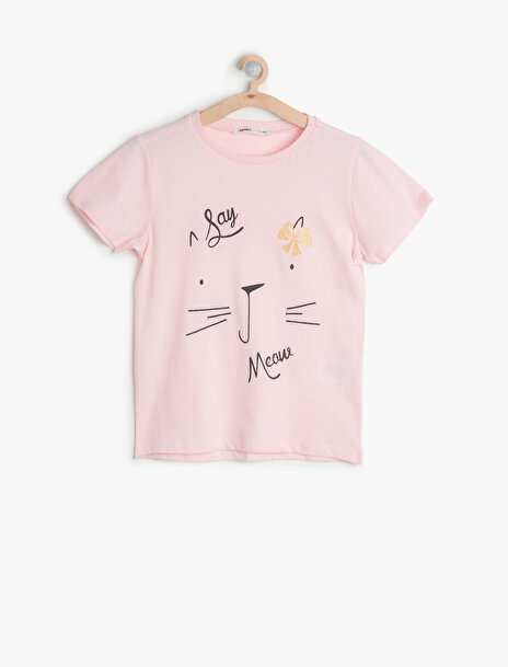 Koton Kız Çocuk Baskılı T-Shirt