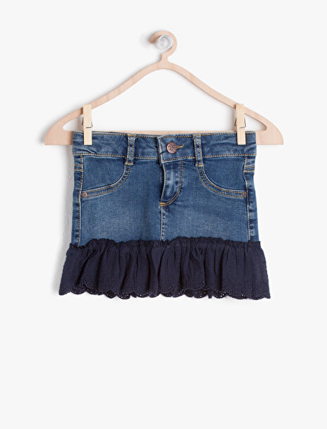 Koton Kız Çocuk Normal Bel Jean Etek Koton Kız Çocuk Normal Bel Jean Etek