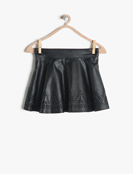 Koton Kız Çocuk Deri Görünümlü Etek