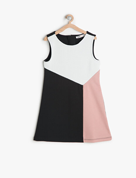 Koton Kız Çocuk Renk Bloklu Elbise