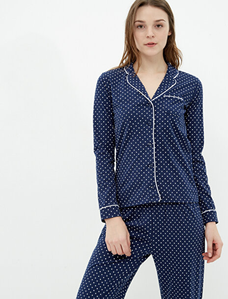 Koton Kadın Desenli Pijama Üstü