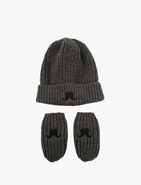 Koton Erkek Çocuk Örgülü Bere Takımı