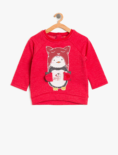 Koton Kız Çocuk Hayvan Baskılı Sweatshirt