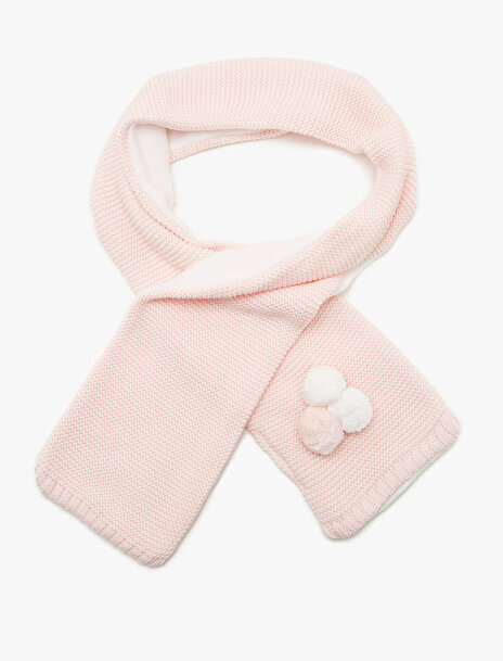 Koton Kız Çocuk Ponpon Detaylı Atkı