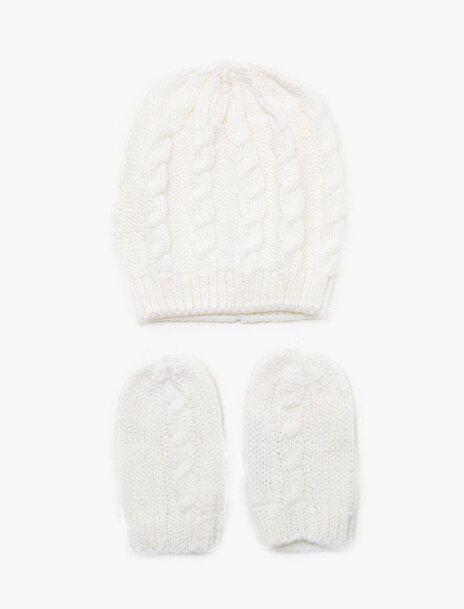 Koton Kız Çocuk Örgü Bere Takımı