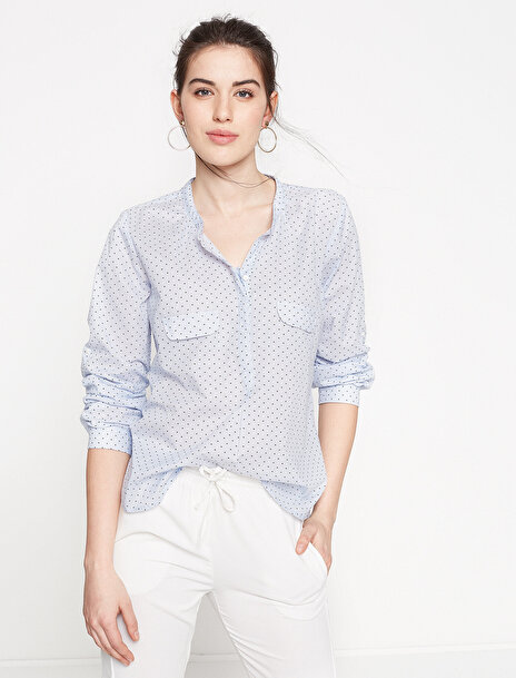 Koton Kadın Koton Plus Puantiyeli Bluz