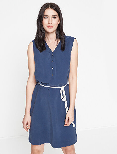 Koton Kadın Koton Plus Kemer Detaylı Elbise