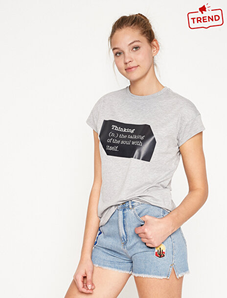 Koton Kadın Yazılı Baskılı T-Shirt