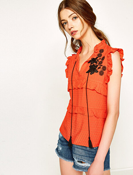 Koton Kadın İşlemeli Bluz