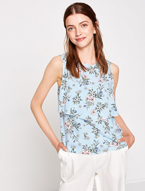 Koton Kadın Çiçek Desenli Bluz