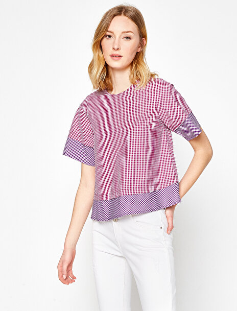 Koton Kadın Pöti Kare Bluz Koton Kadın Pöti Kare Bluz