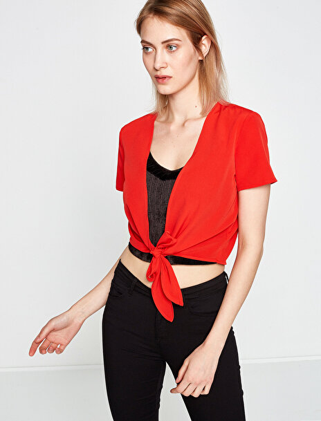 Koton Kadın Fiyonk Detaylı Bluz