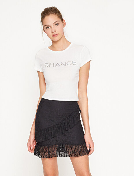 Koton Kadın Dantel Detaylı Etek