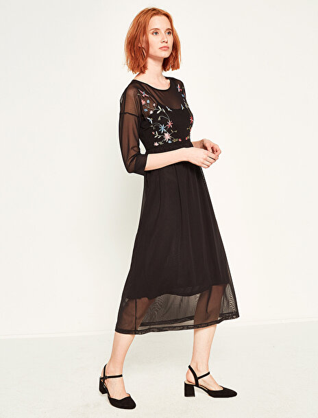 Koton Kadın Nakışlı Elbise