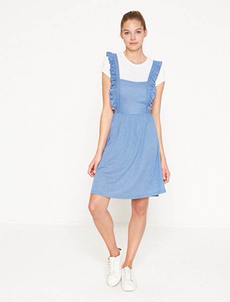 Koton Kadın Fırfır Detaylı Elbise