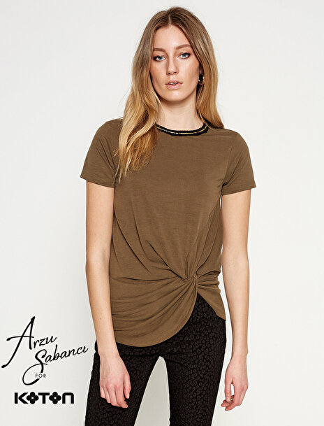 Koton Kadın Arzu Sabancı For Koton T-Shirt