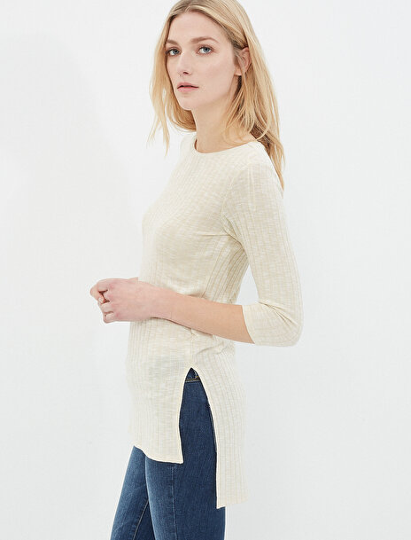 Koton Kadın Yırtmaç Detaylı Tunik