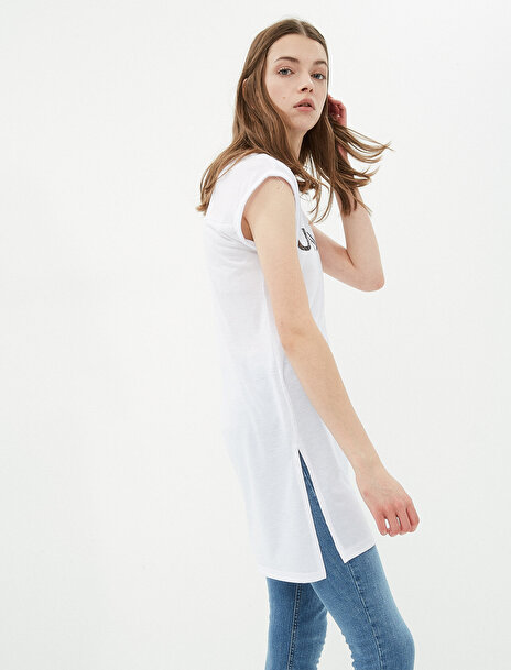 Koton Kadın Yazı Baskılı Tunik