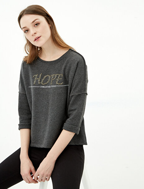 Koton Kadın Yazı Baskılı Sweatshirt