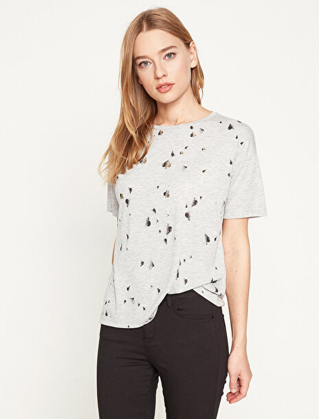 Koton Kadın Desenli T-Shirt