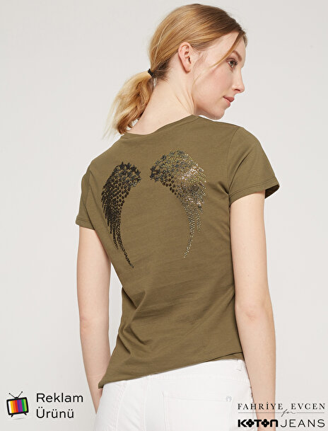Koton Kadın Fahriye Evcen For Koton Jeans T-Shirt Koton Kadın Fahriye Evcen For Koton Jeans T-Shirt
