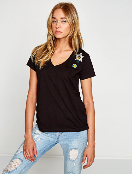 Koton Kadın Nakışlı T-Shirt