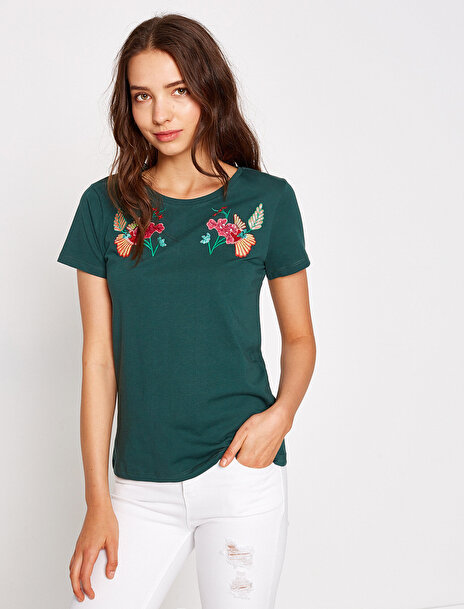 Koton Kadın Nakışlı T-Shirt