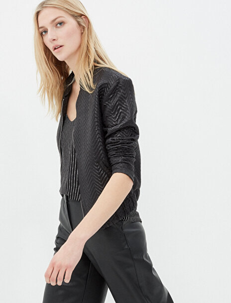 Koton Kadın Deri Görünümlü Ceket