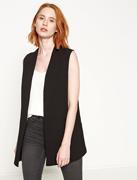 Koton Kadın Sırt Detaylı Yelek