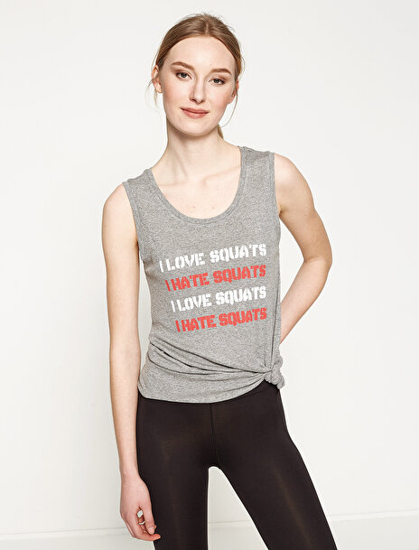 Koton Kadın Yazılı Baskılı Atlet