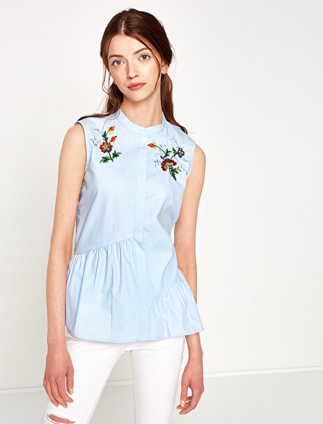 Koton Kadın İşlemeli Gömlek