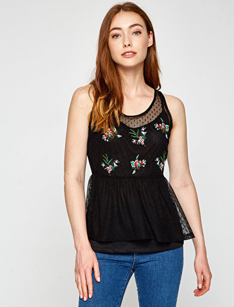 Koton Kadın İşlemeli Bluz