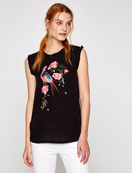 Koton Kadın İşlemeli Bluz